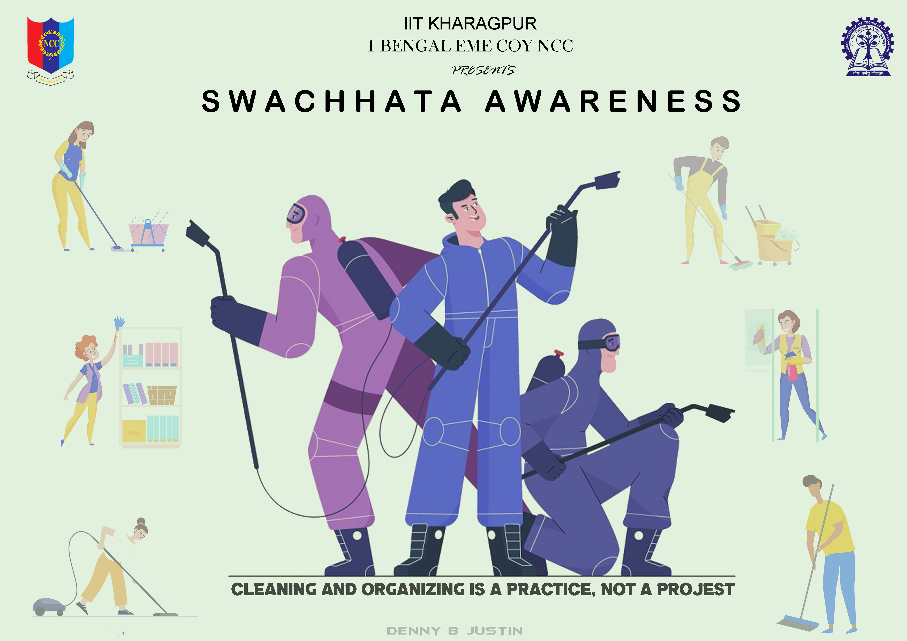 Swachhata Awareness Poster – India NCC