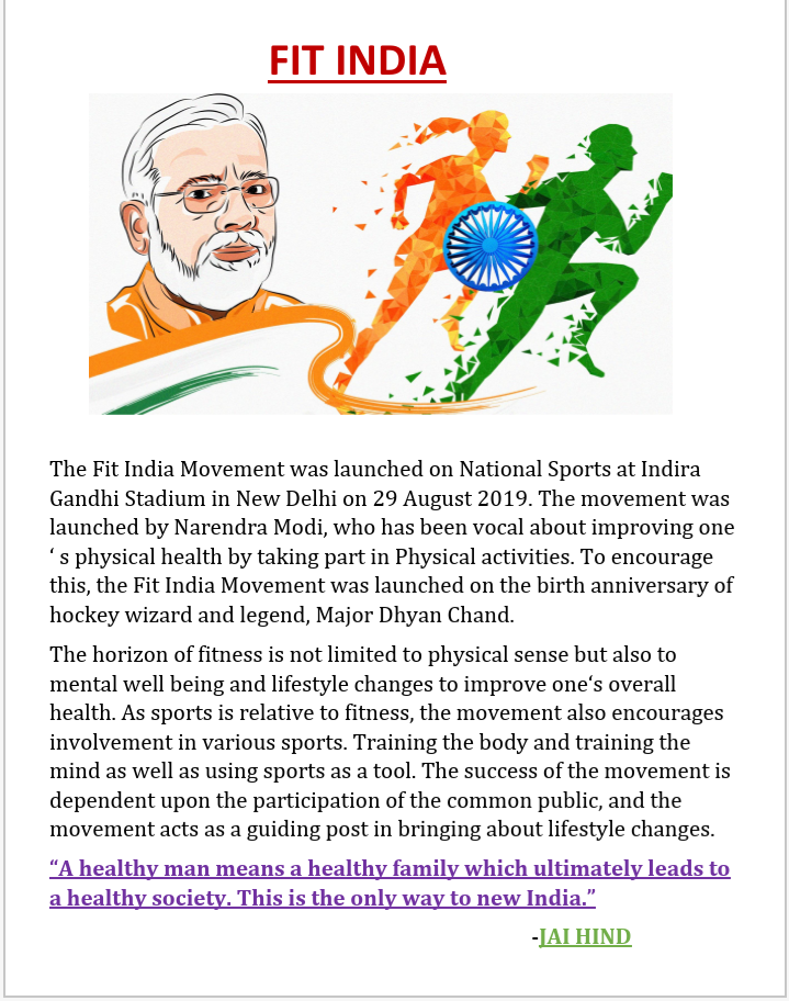 Fit India – India NCC