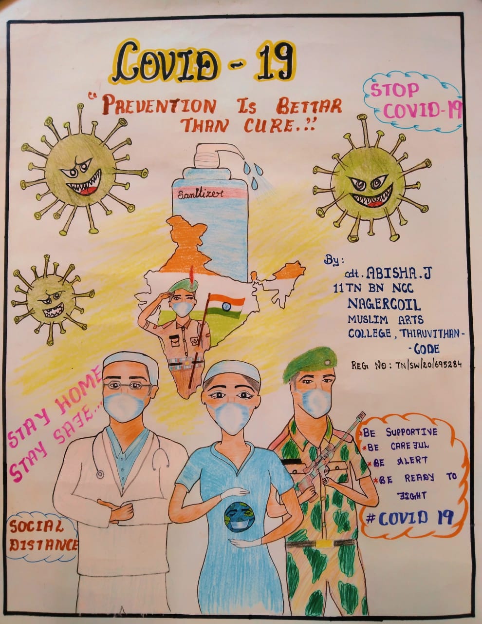 COVID-19 Poster making – India NCC