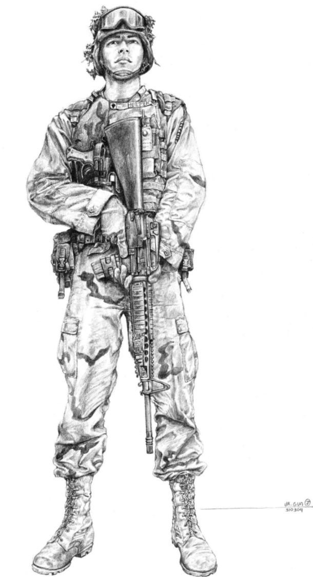 Indian Army pencil sckteh – India NCC