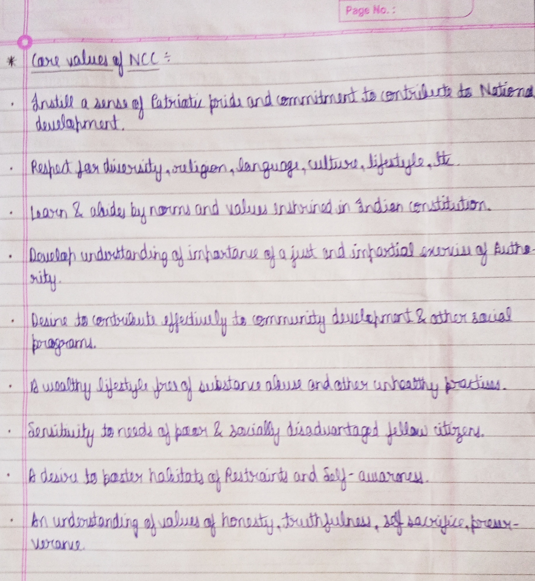 Aims and objectives of NCC – India NCC