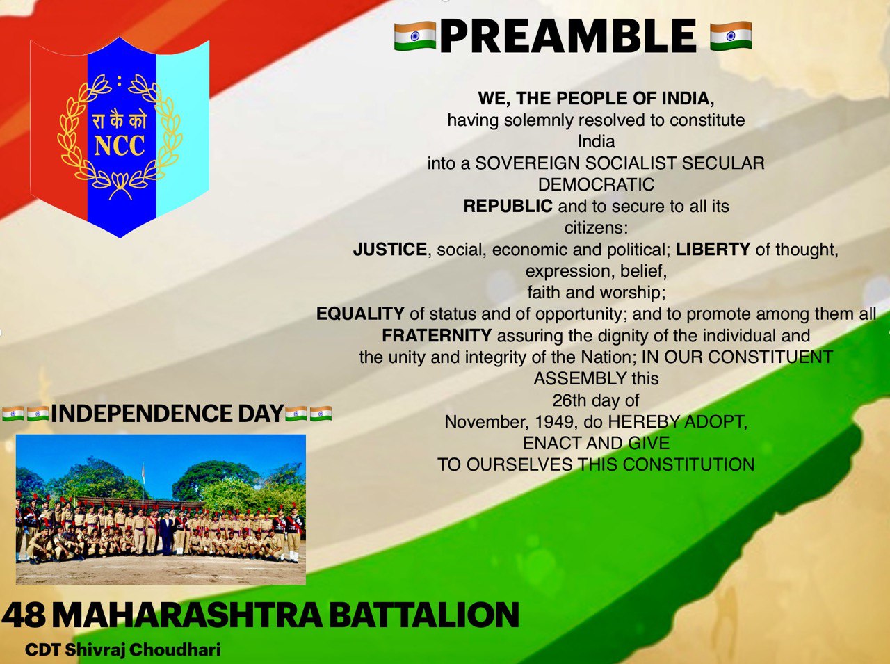 Poster making – India NCC