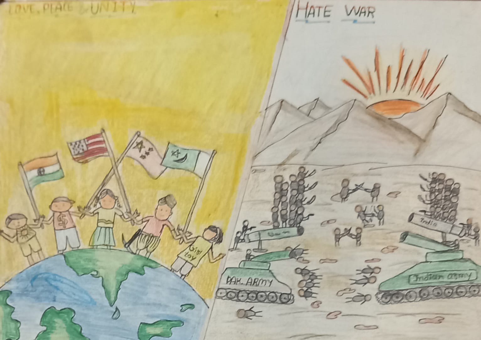 Painting ,Unity in Diversity – India NCC