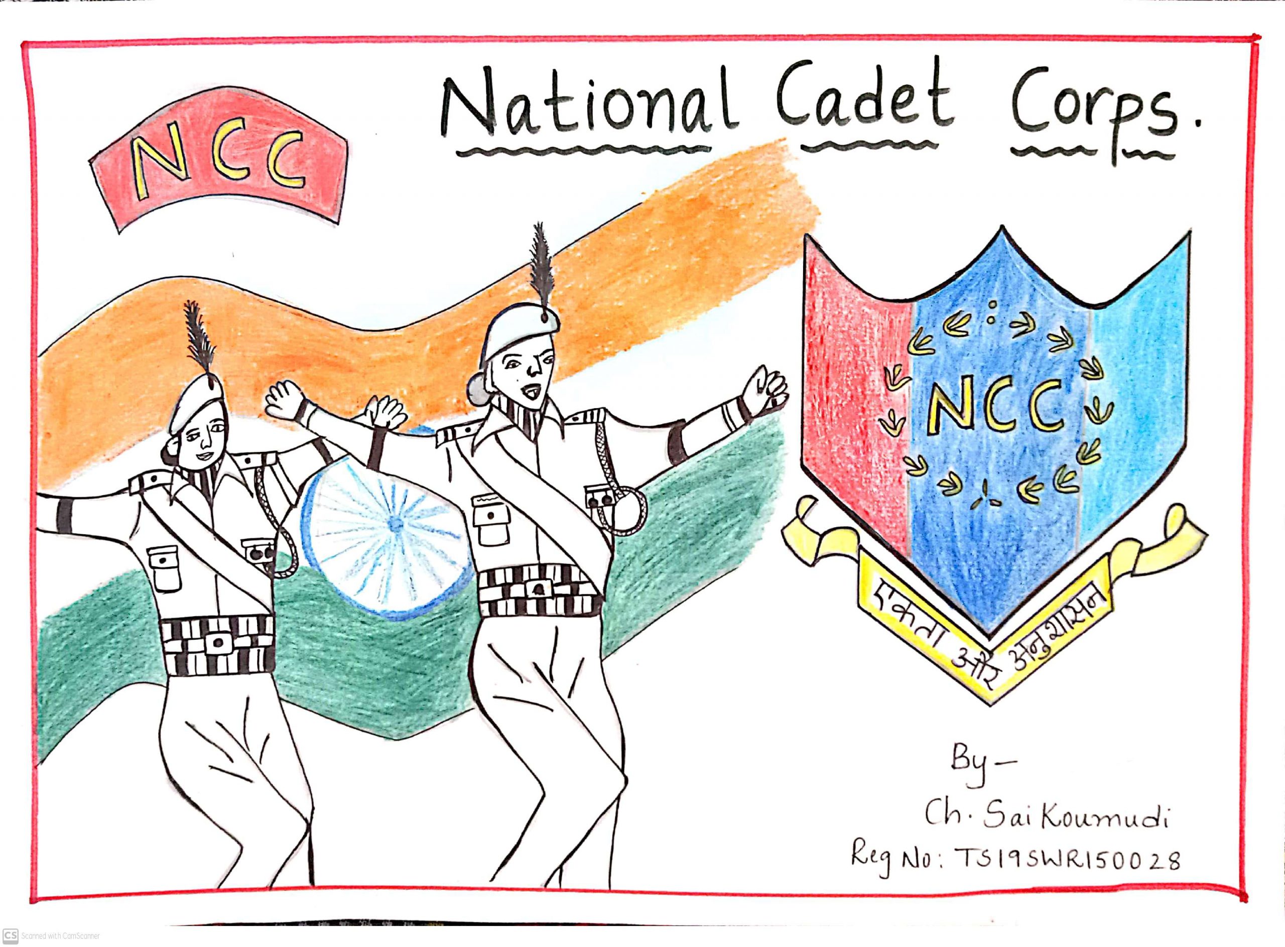 NCC sketch – India NCC