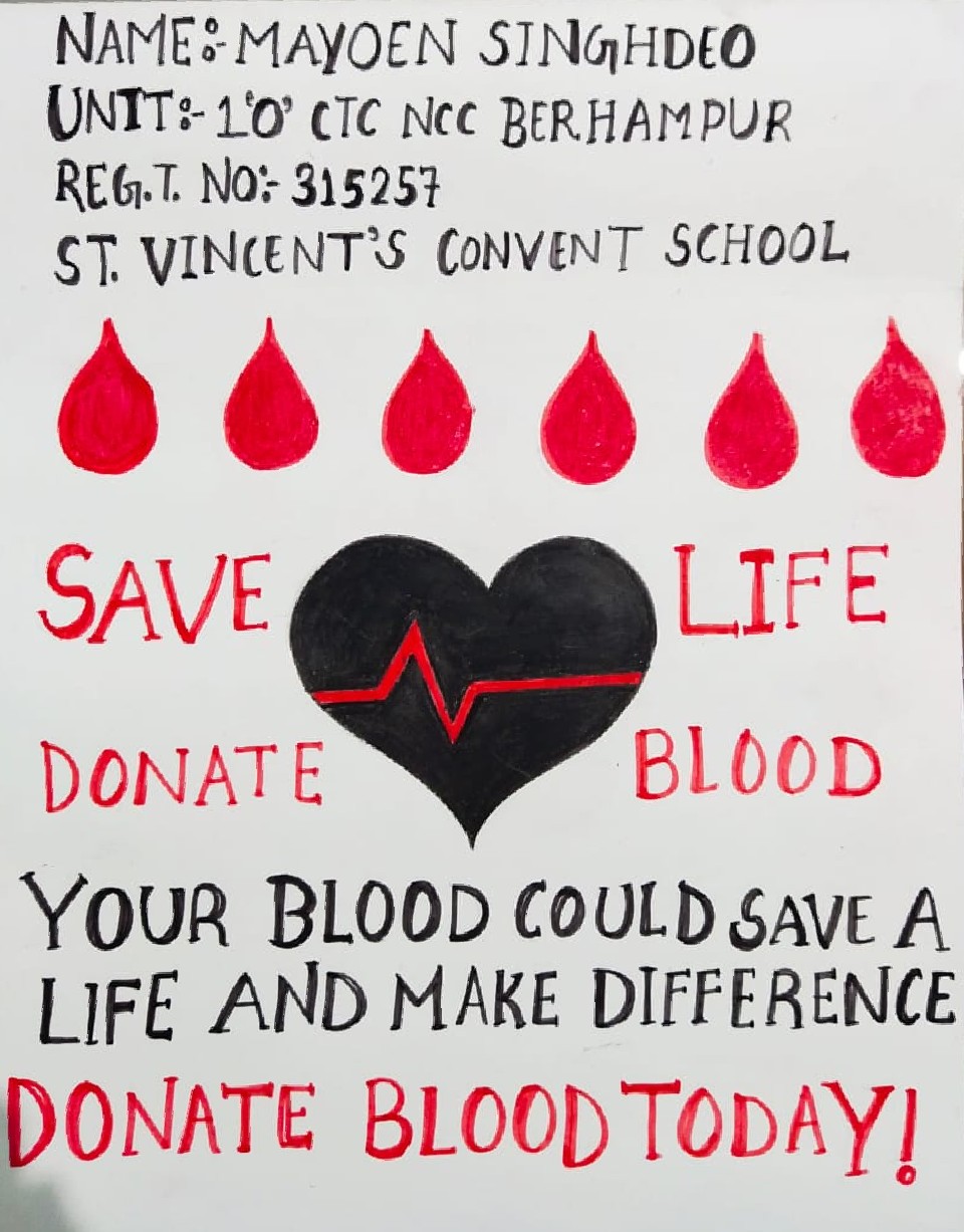 Poster for blood donation – India NCC