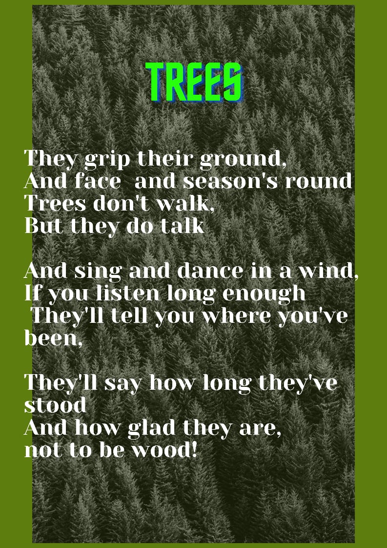Poem on forest conservation – India NCC
