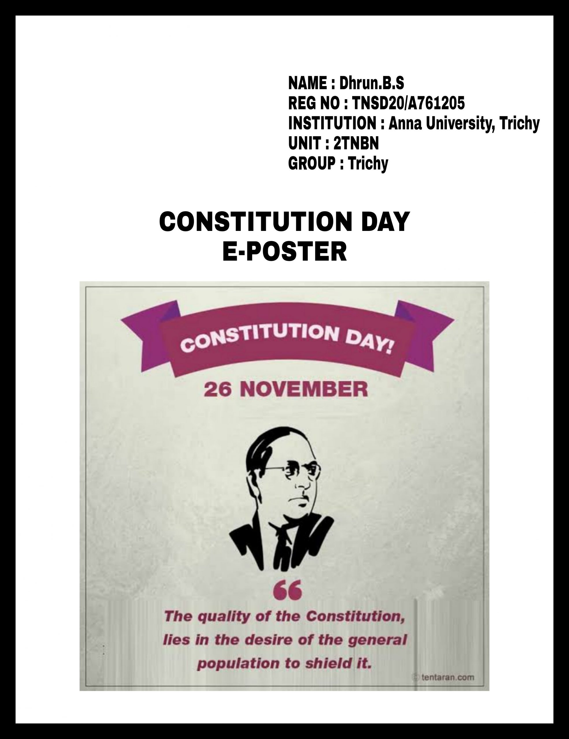 CONSTITUTION DAY E-POSTER – India NCC