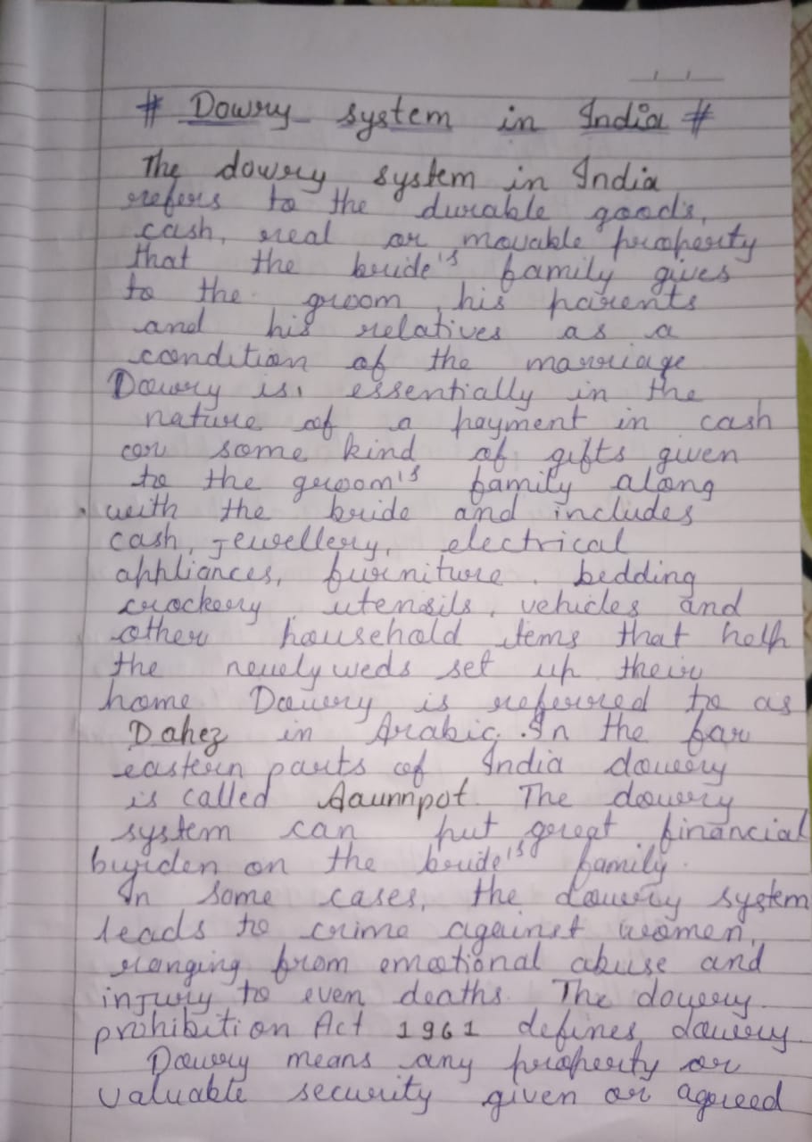 Dowry system in India – India NCC