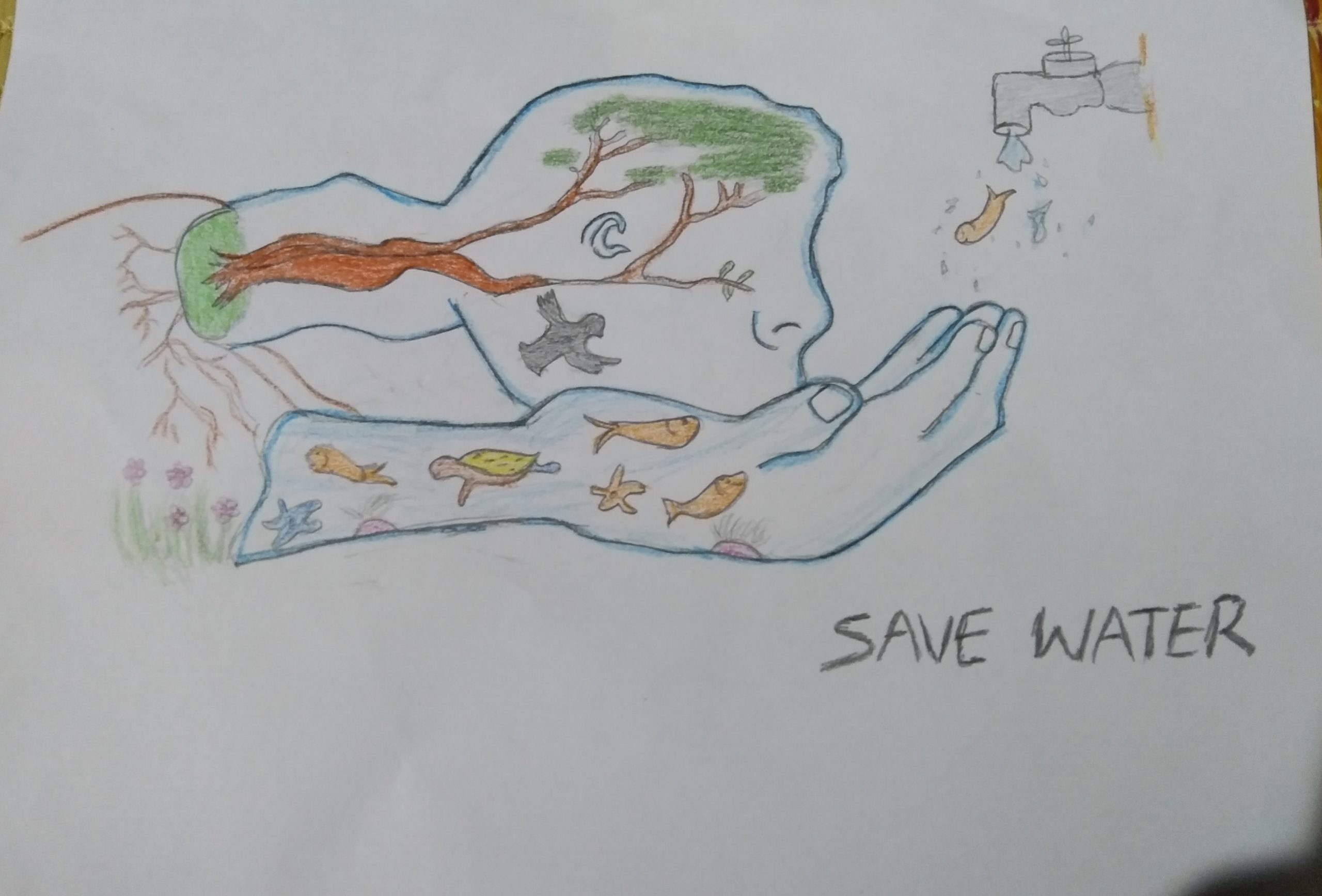 Save water – India NCC