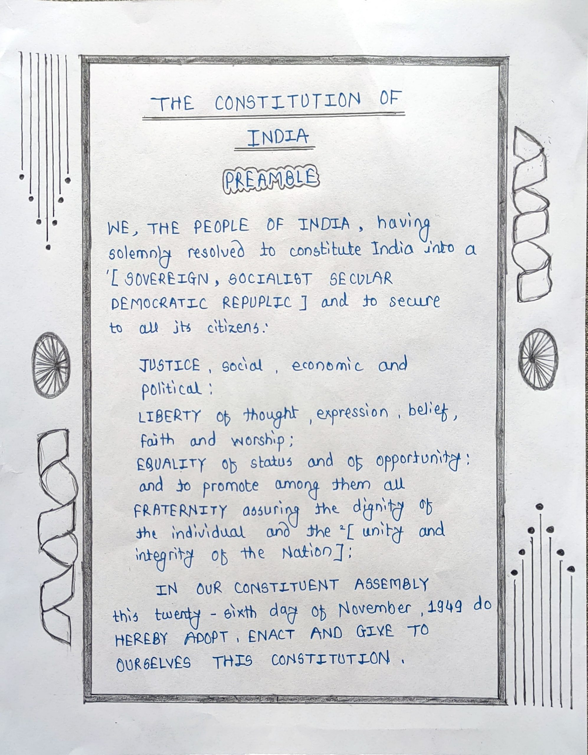 Preamble of India – India NCC