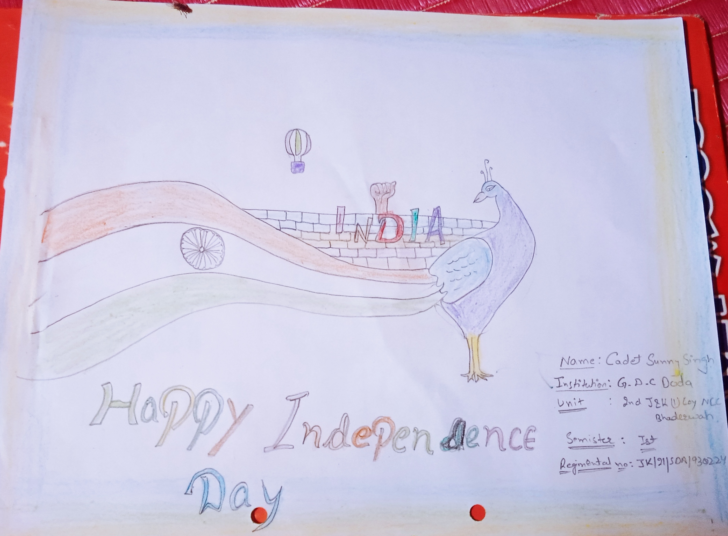 Poster making on patriotism – India NCC