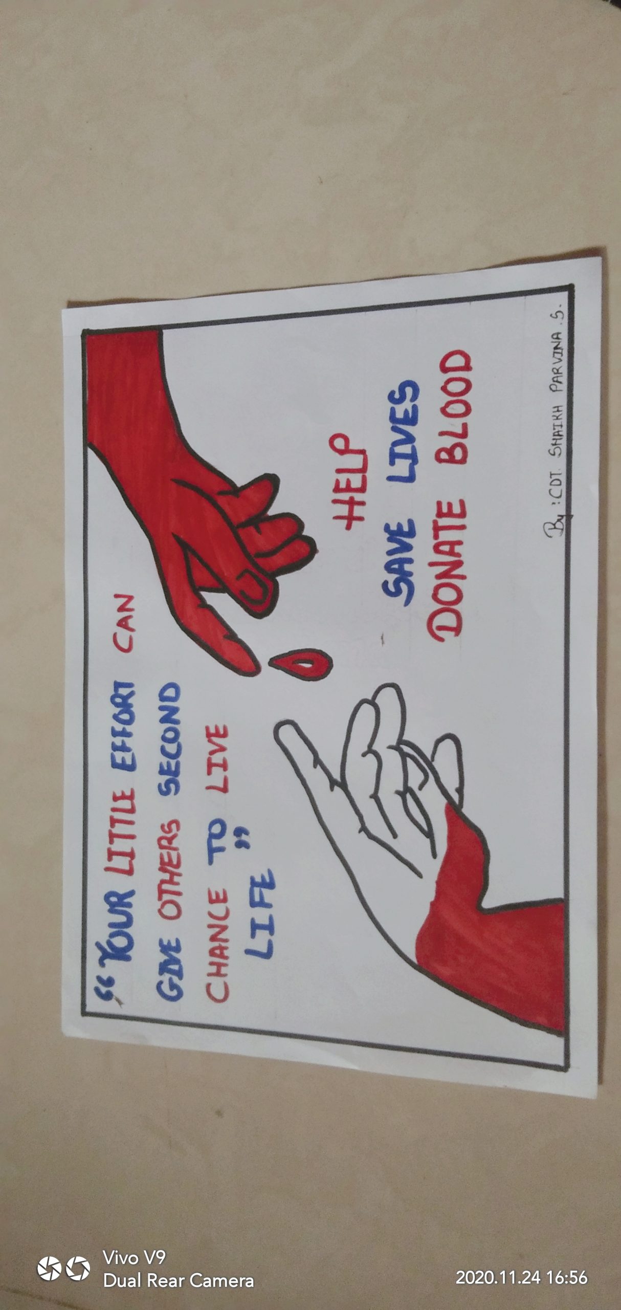 Blood Donation awareness poster – India NCC