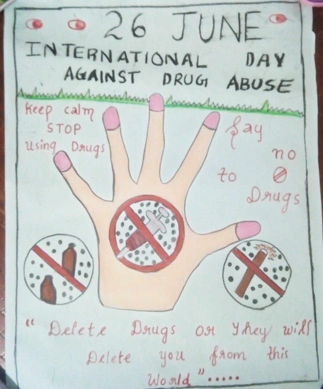 Say no to drugs poster – India NCC