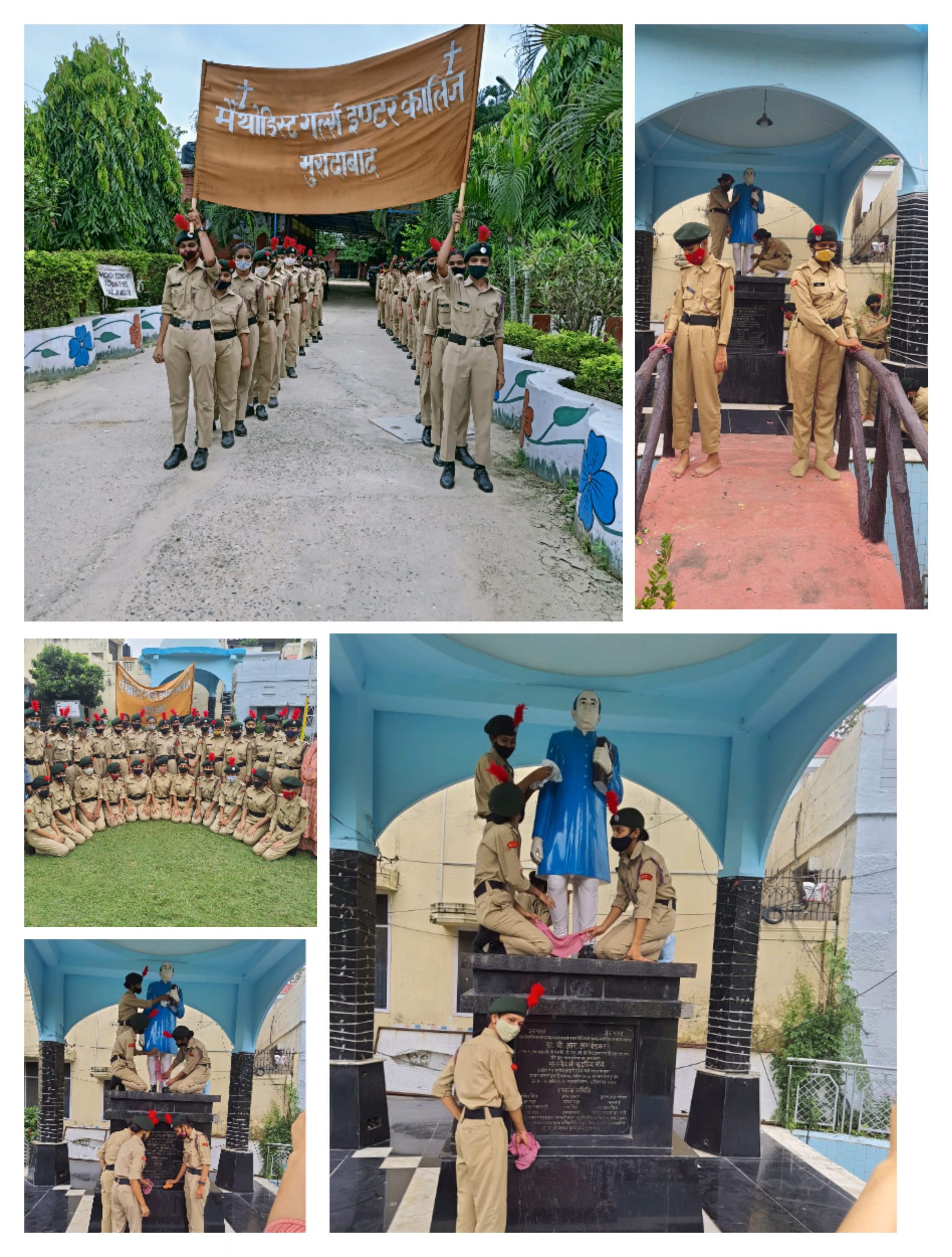 Statue cleaning – India NCC