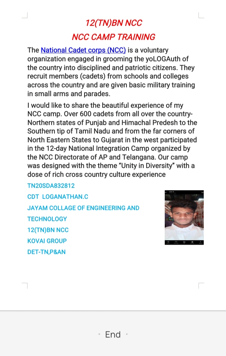 Ncc camp training – India NCC