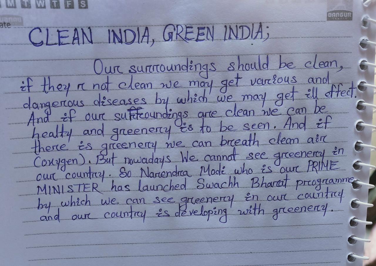 Clean india green india poem – India NCC