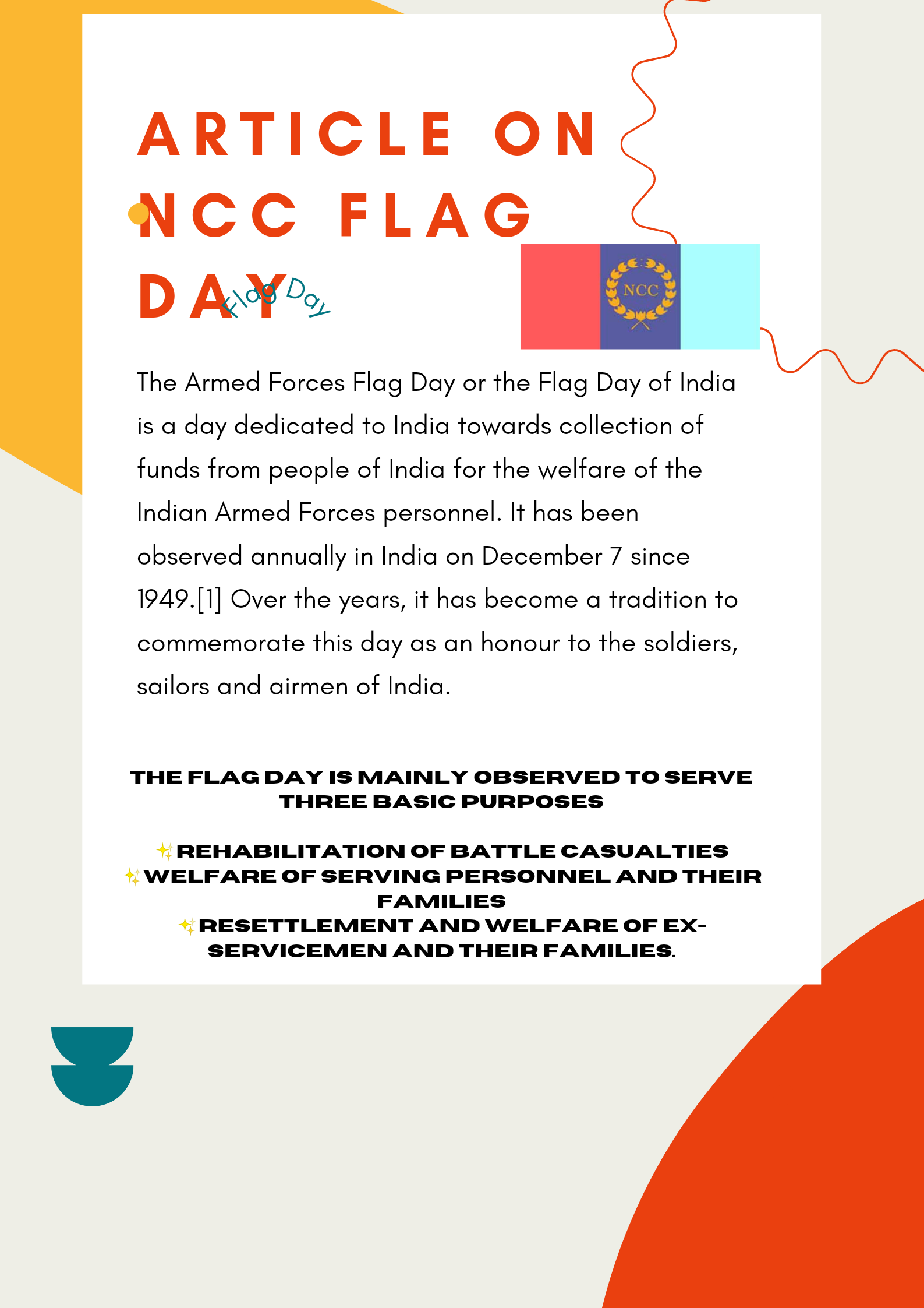 Article On NCC Flag – India NCC