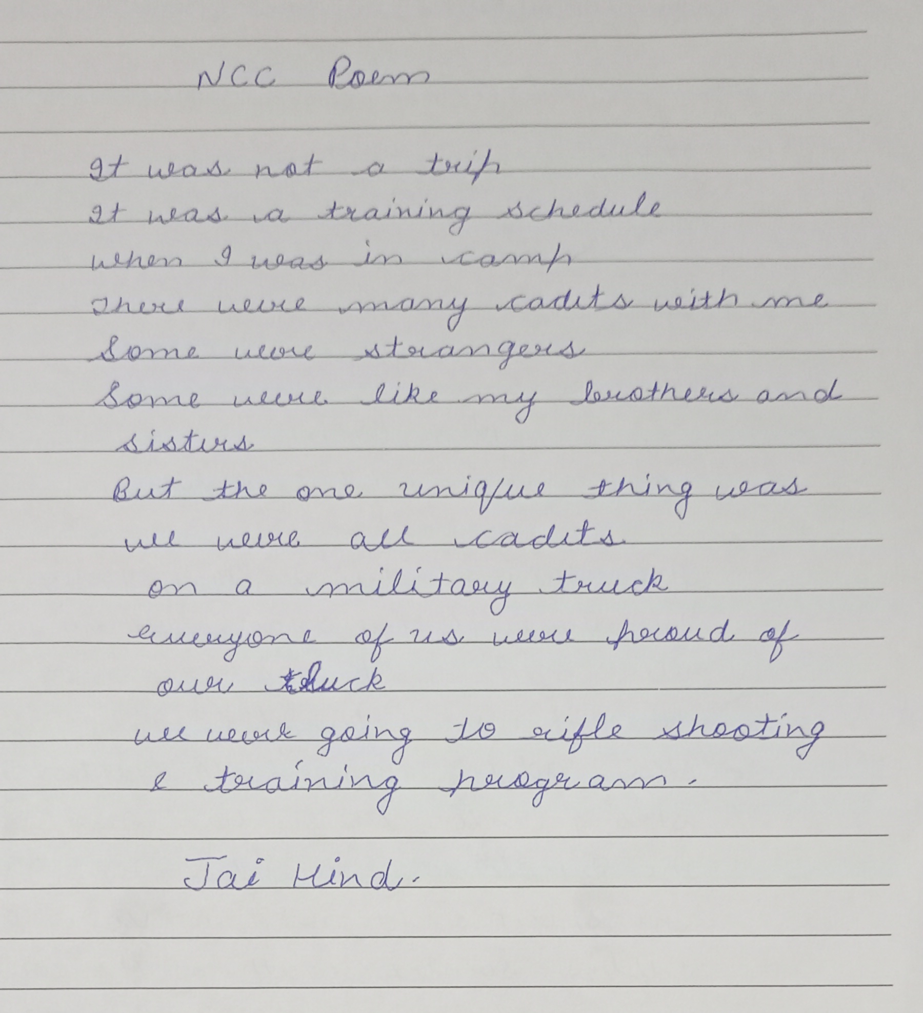 NCC POEM – India NCC