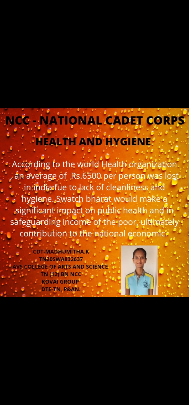 Health and hygiene – India NCC