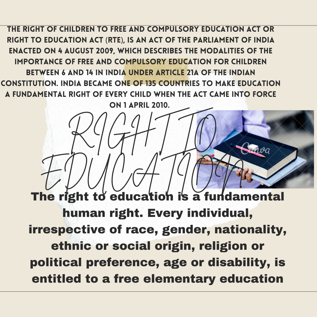 RIGHT TO EDUCATION – India NCC