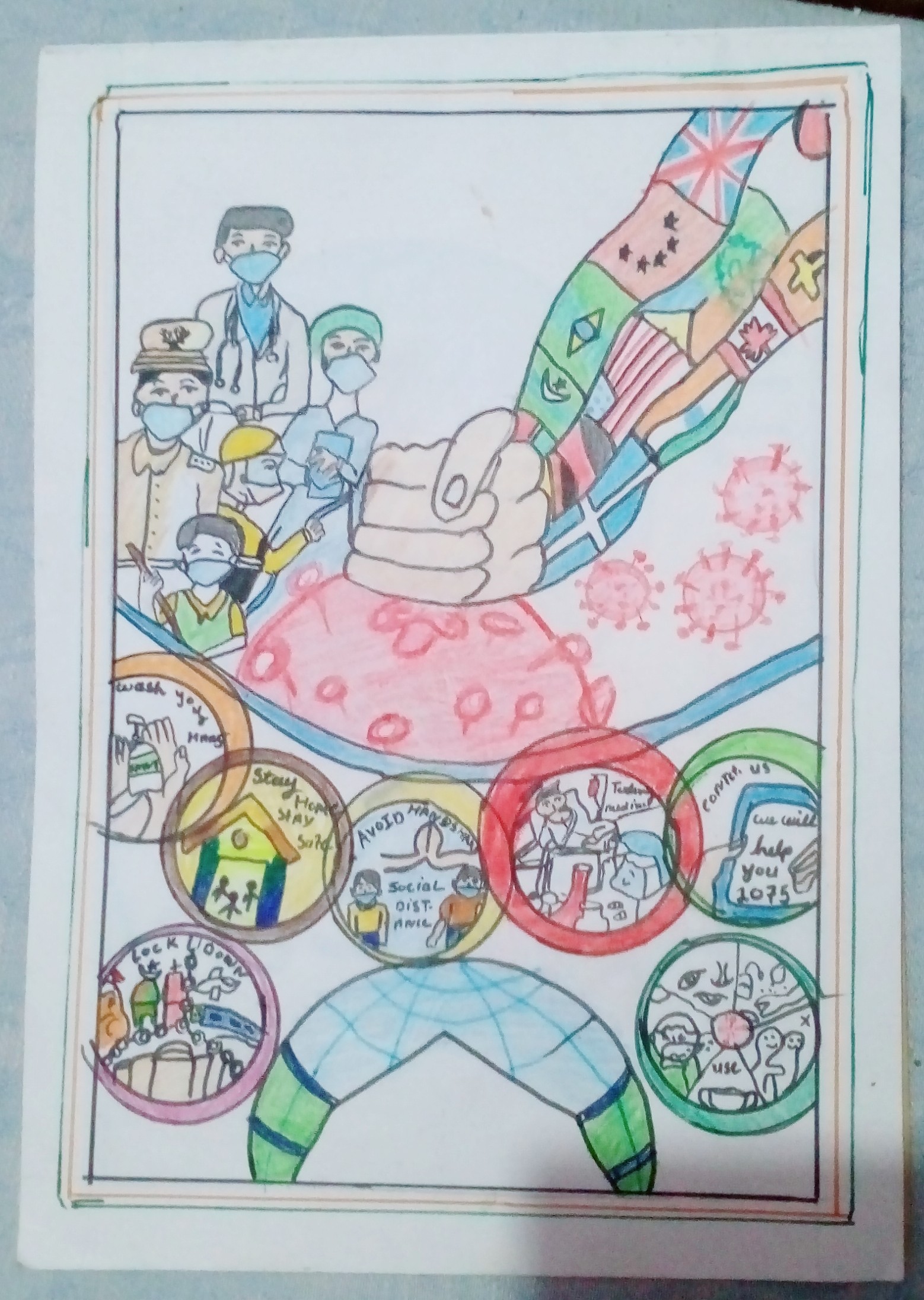 Covid-19 poster making – India NCC