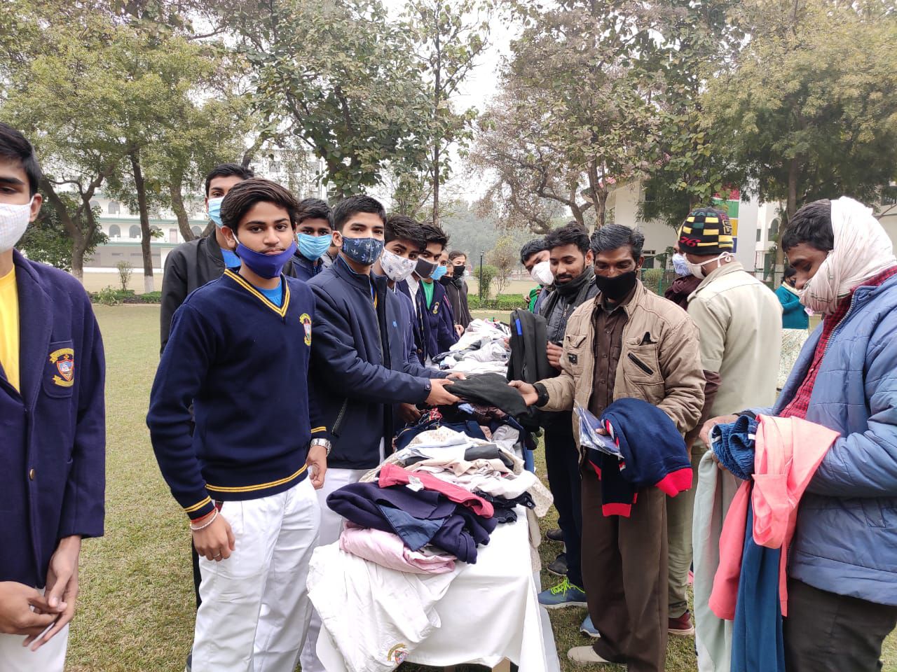 Clothes distribution – India NCC
