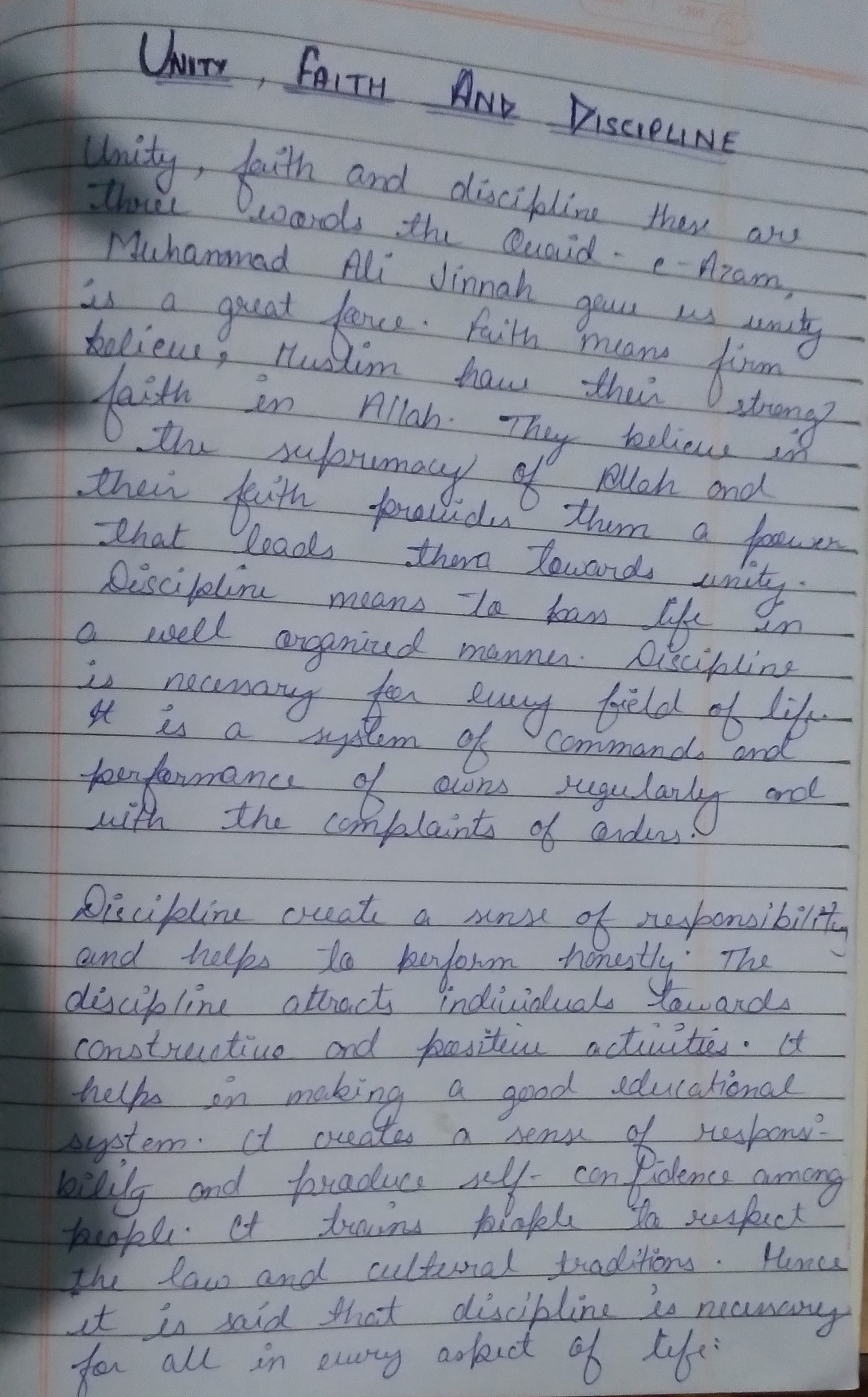 Unity,faith and discipline – India NCC