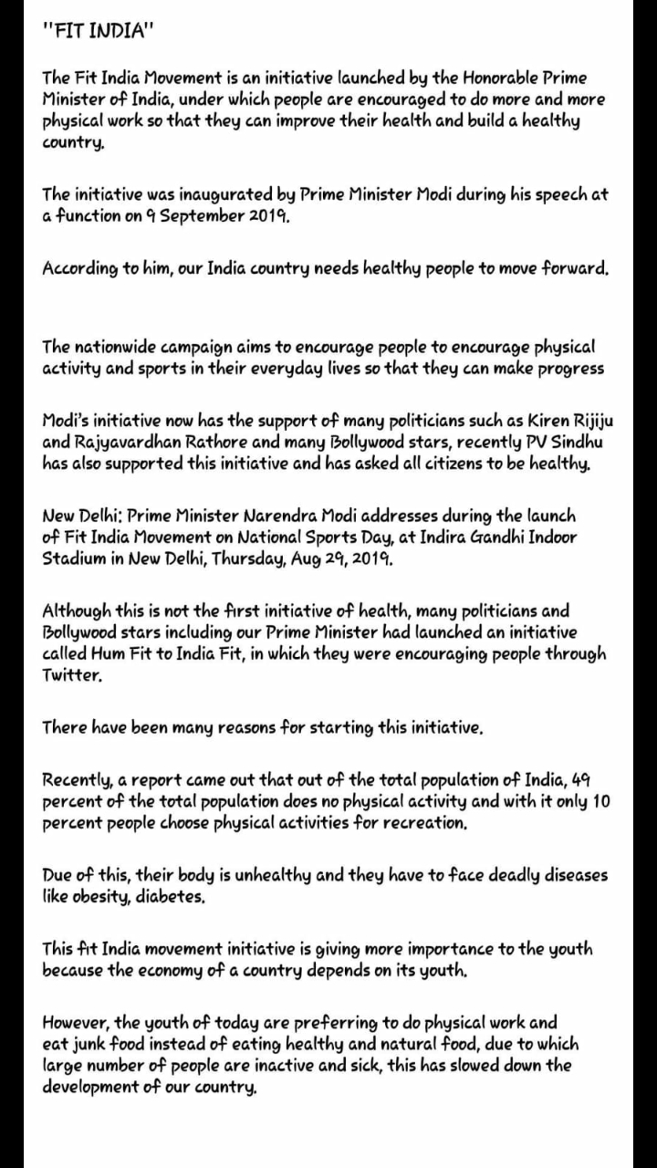 FIT INDIA – India NCC