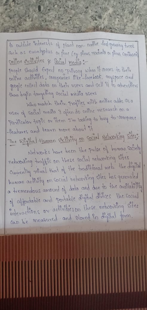 Social Activities – India NCC