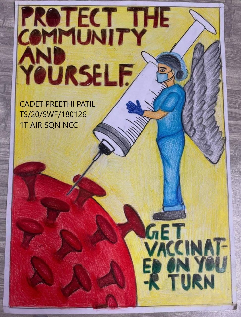 Poster – Vaccination Awareness – India NCC