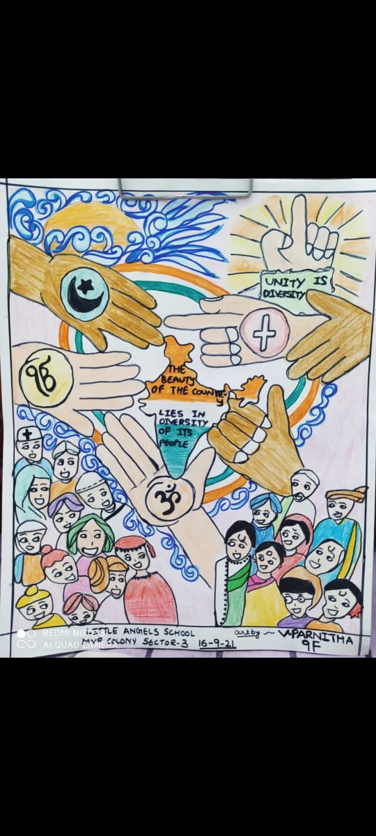 Painting on UNITY IN DIVERSITY – India NCC