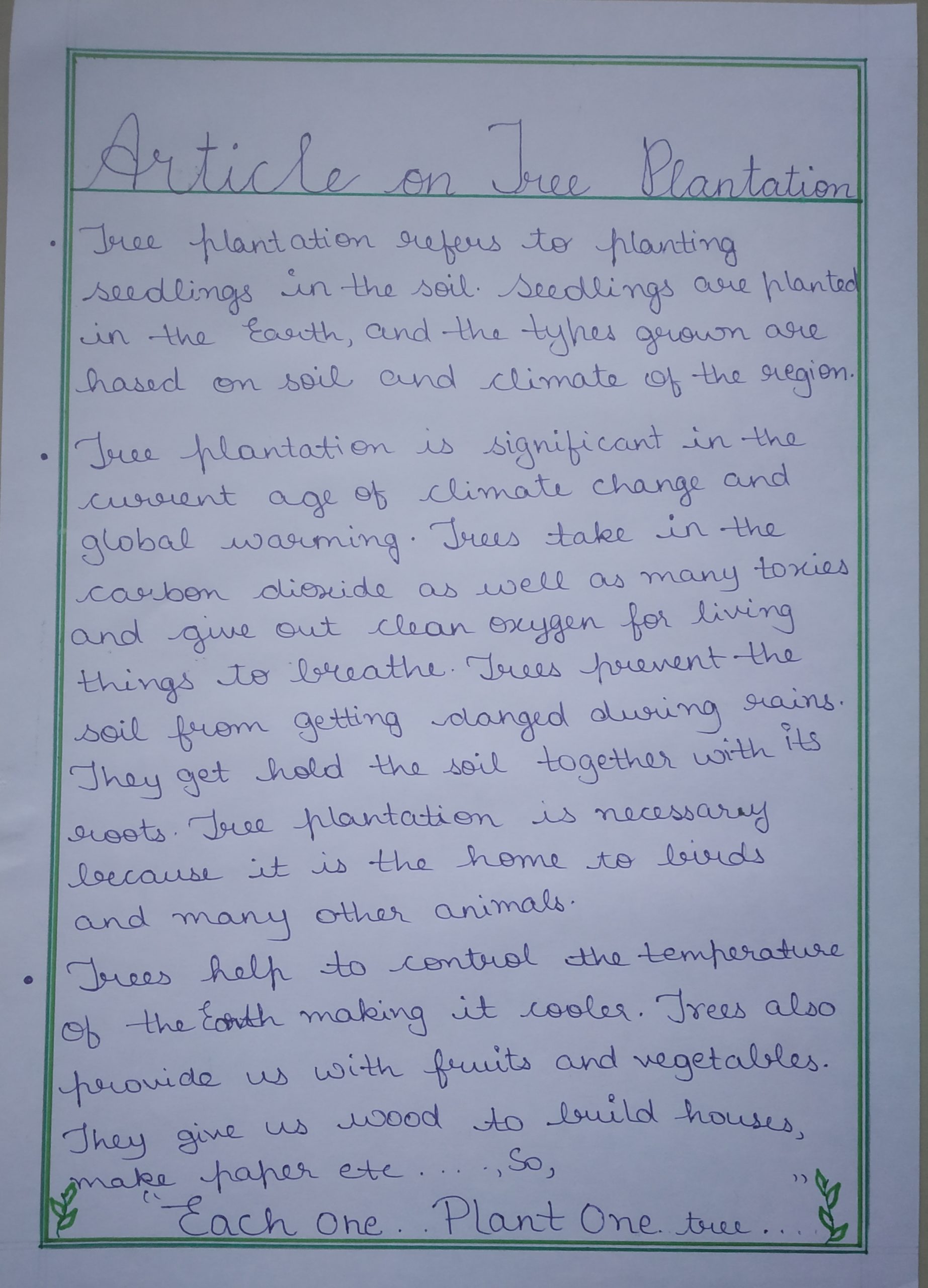 Tree plantation – India NCC