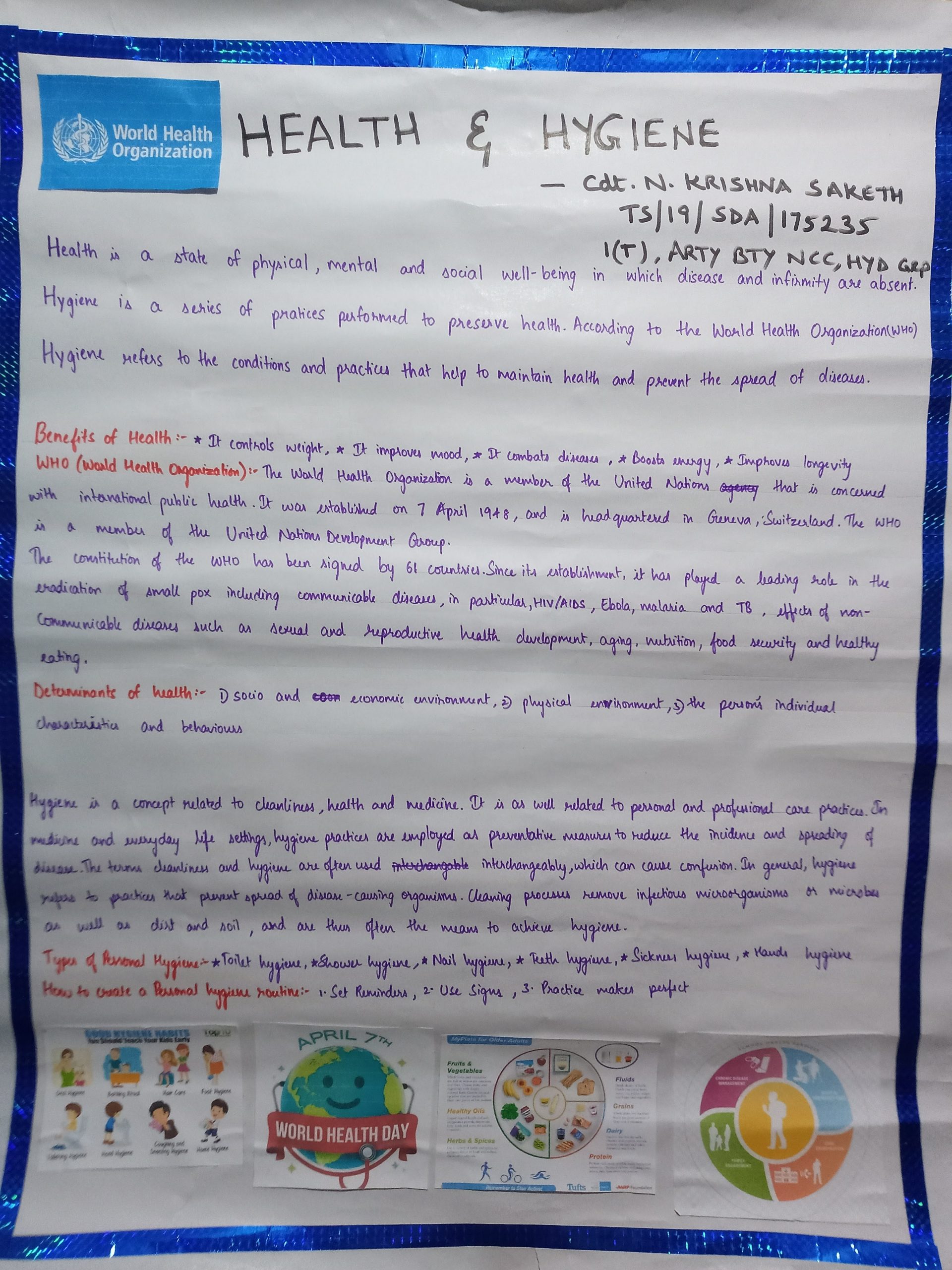 Health & Hygiene – Poster – India NCC