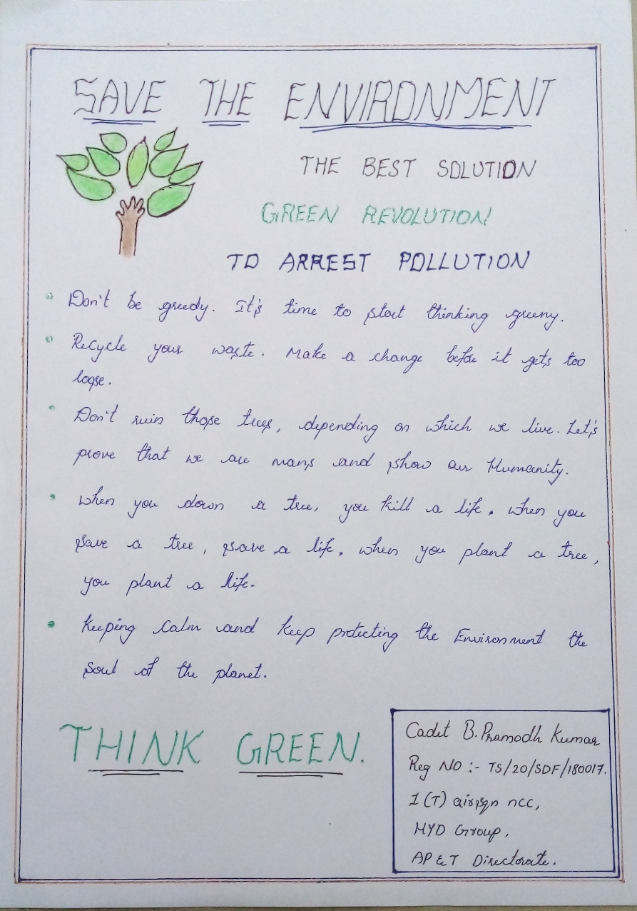 Save The Environment – India NCC