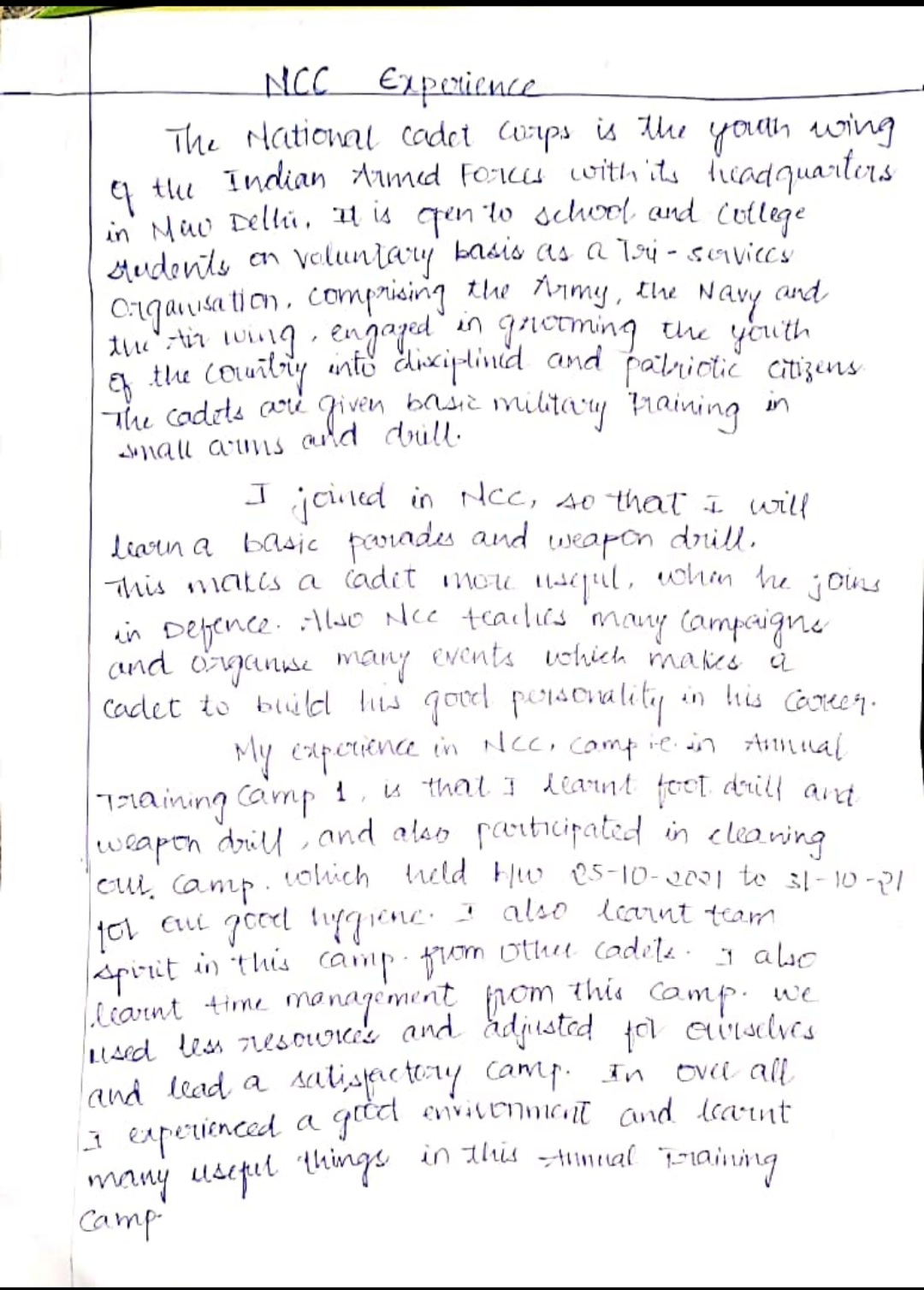 Clean india champaign – India NCC