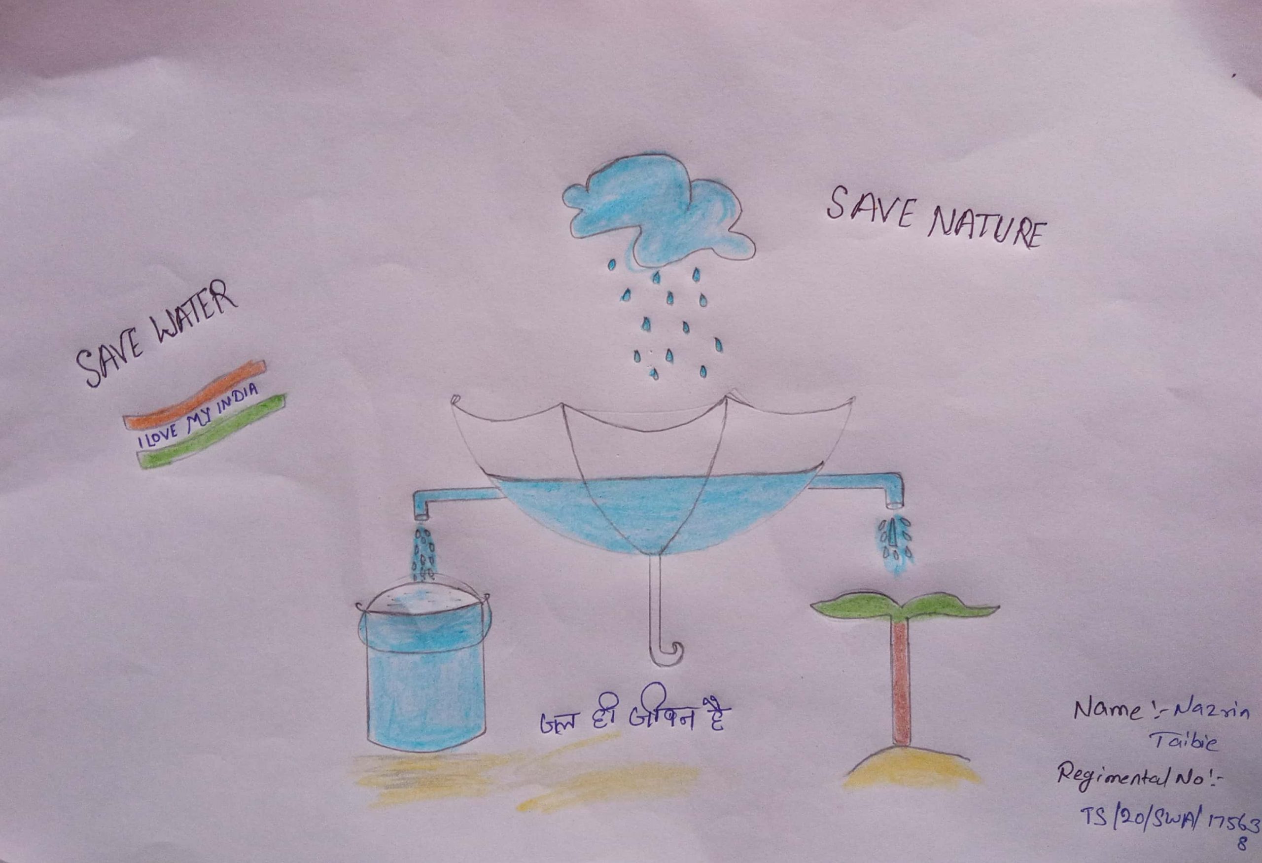 Save water – India NCC