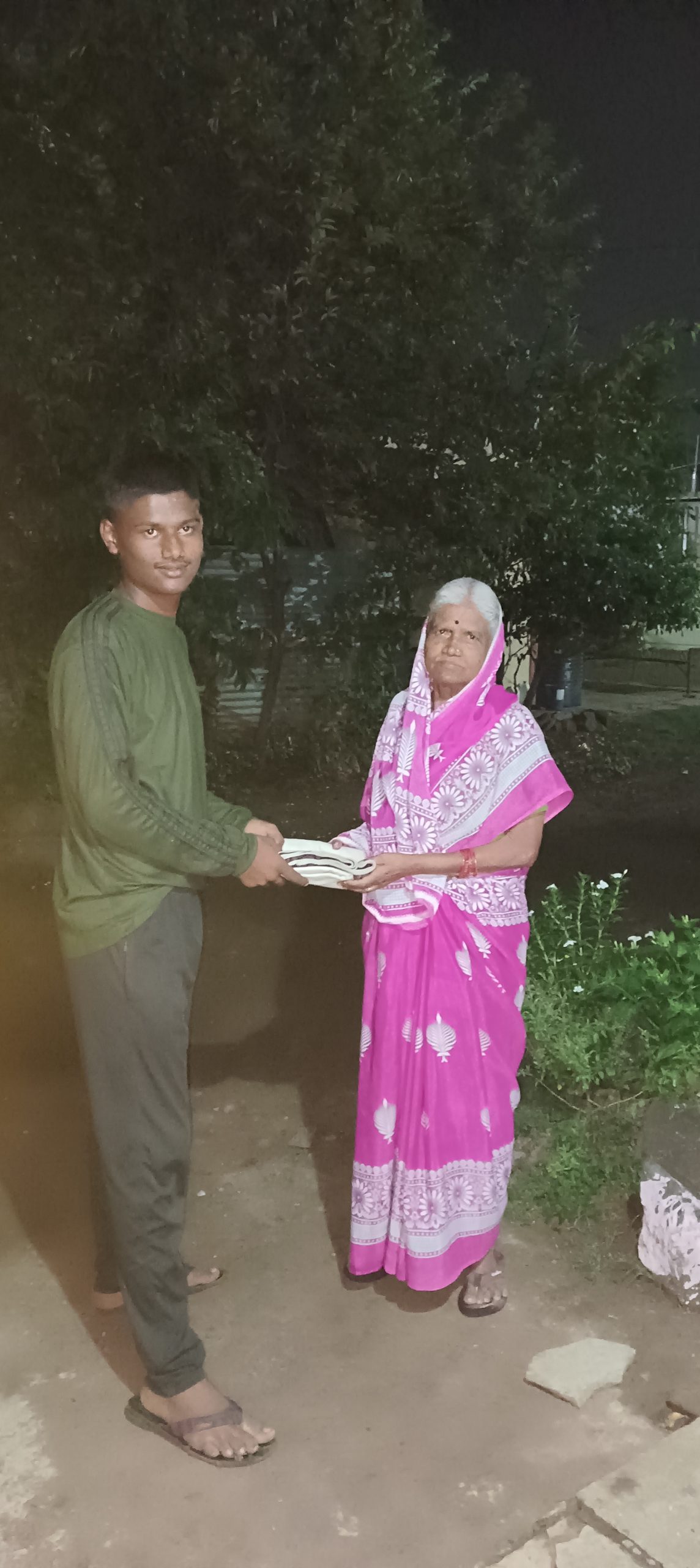 Poor people helping – India NCC