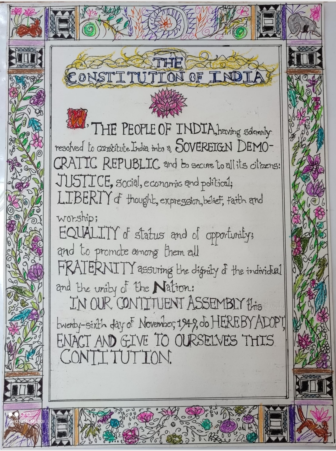 Preamble of INDIA – India NCC