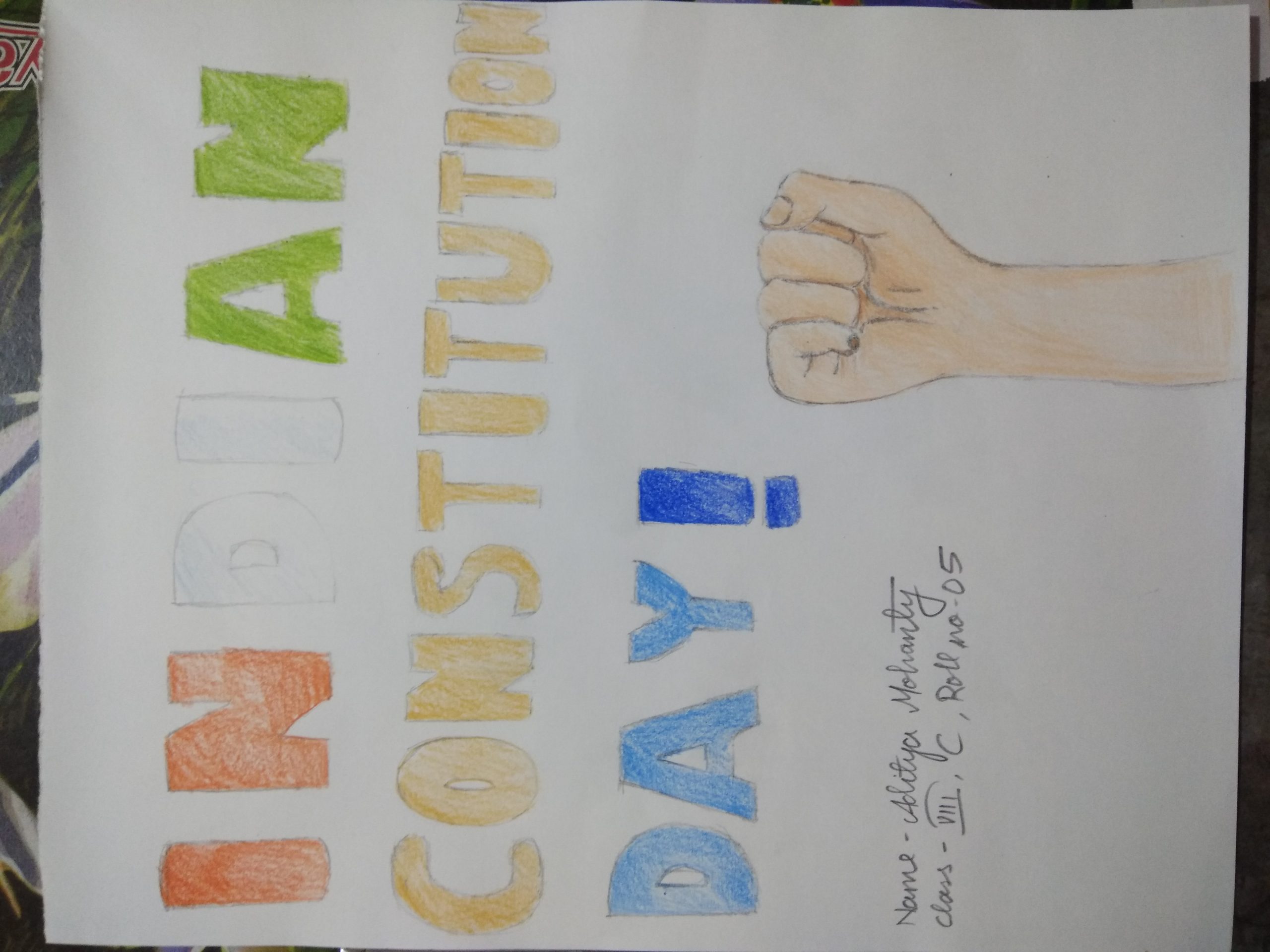 Poster on constitutional day – India NCC