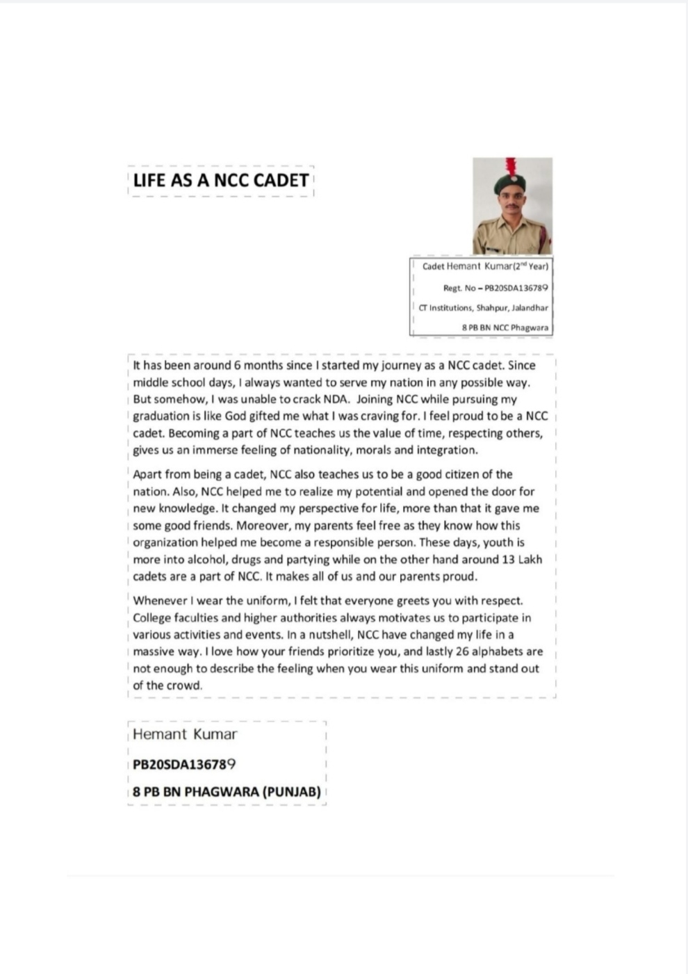 Ncc experience – India NCC