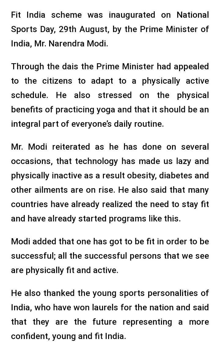 Fit India – India NCC