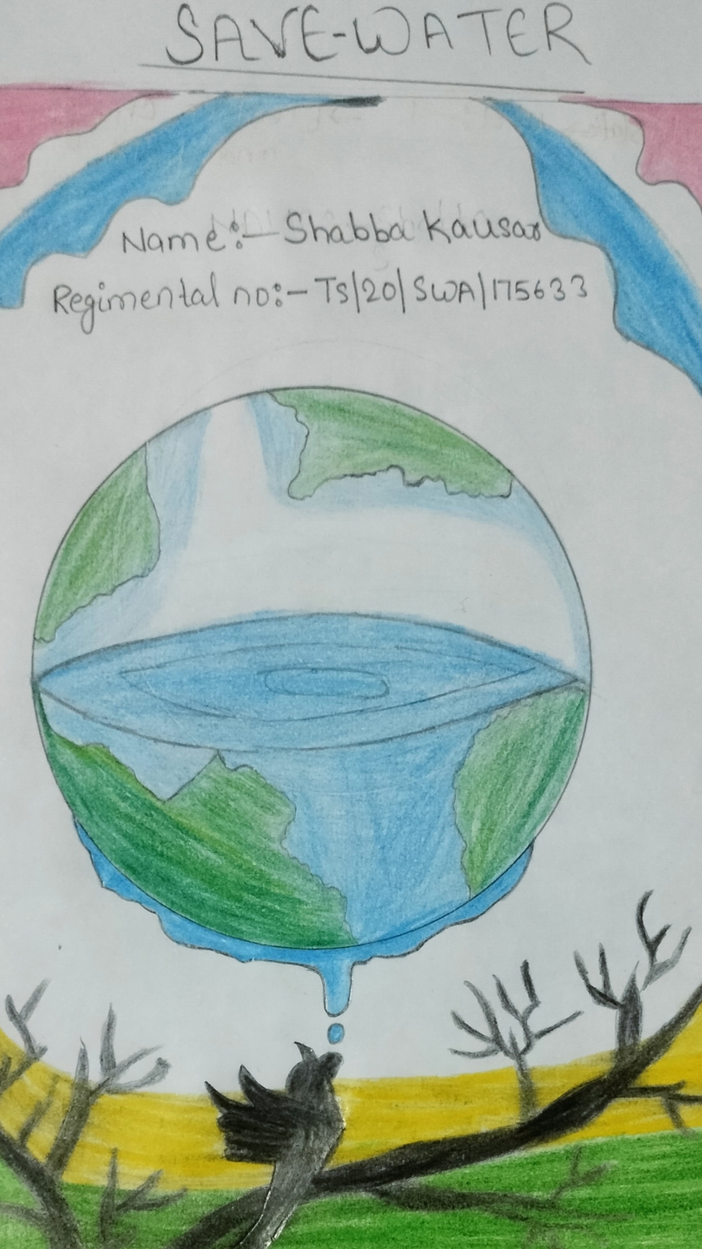 Save water – India NCC