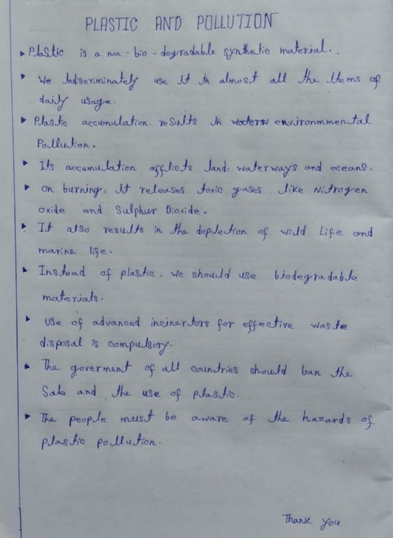 Plastic pollution – India NCC