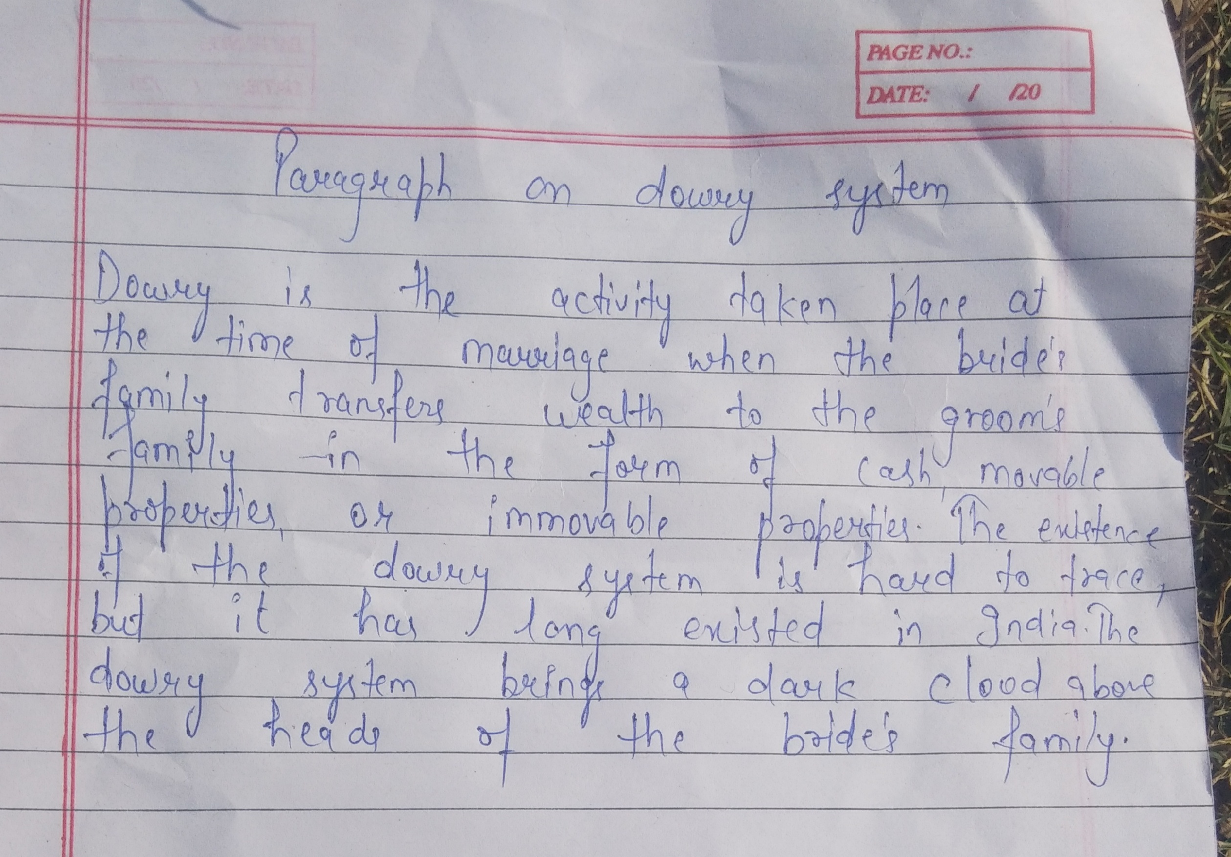 Dowry system – India NCC