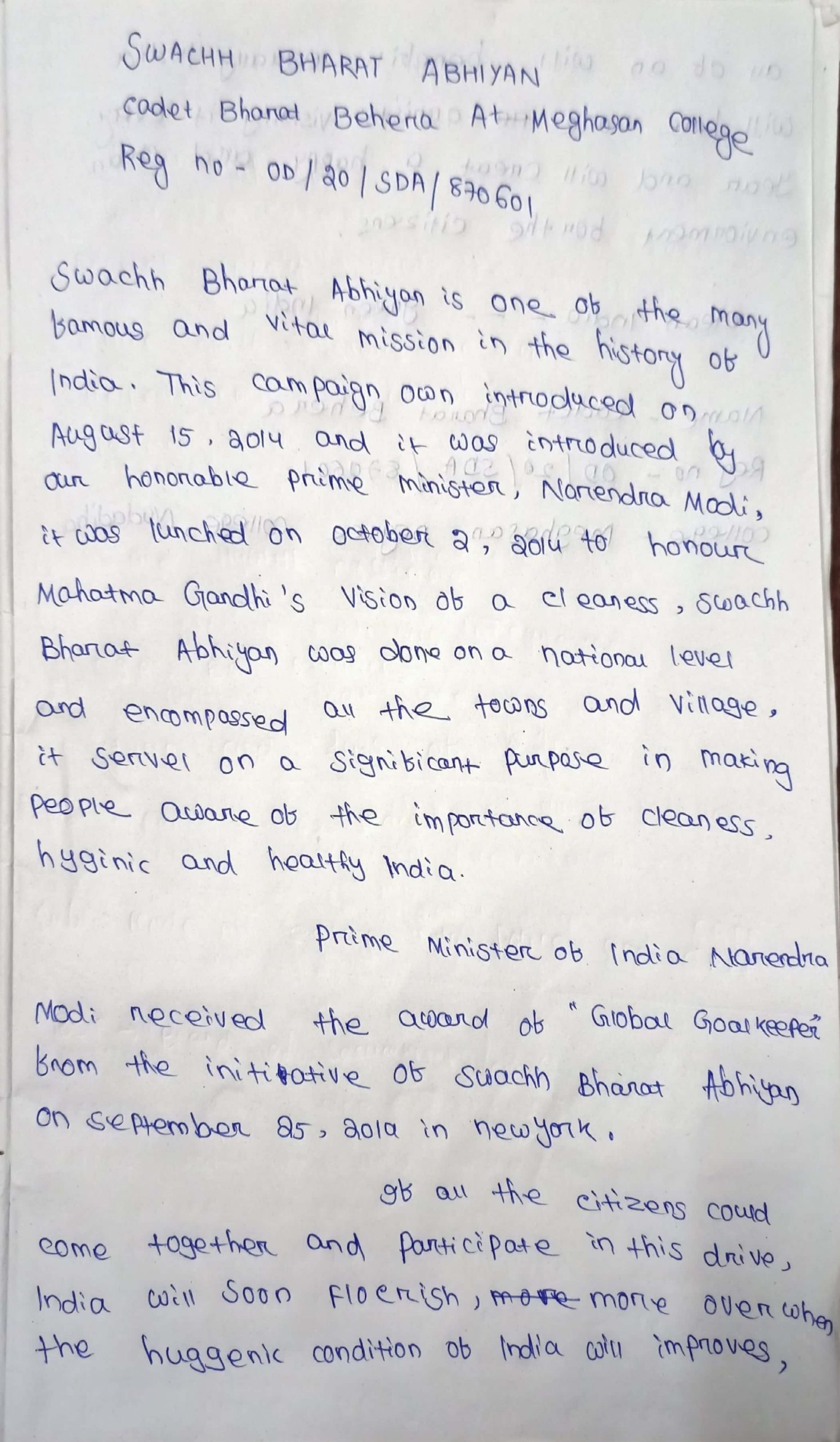 Swacha Bharat Abhiyan – India NCC