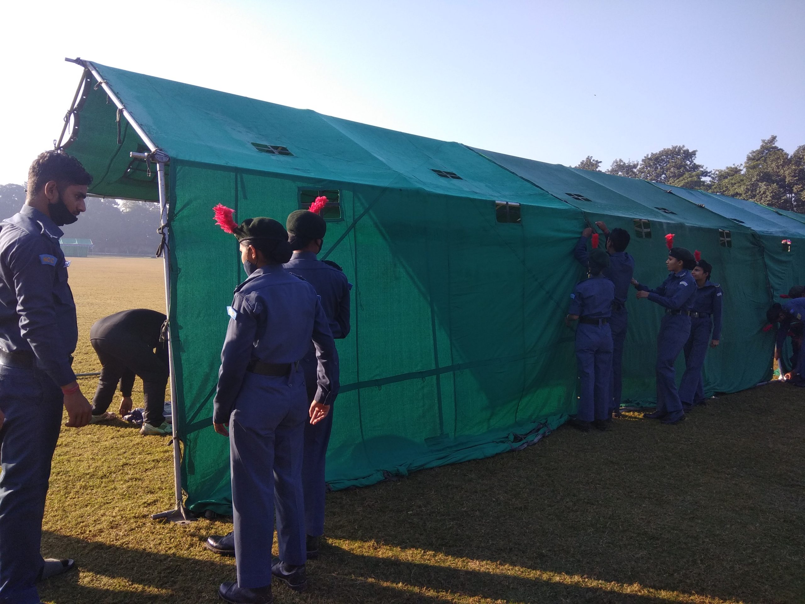 Annual training camp tent piching – India NCC