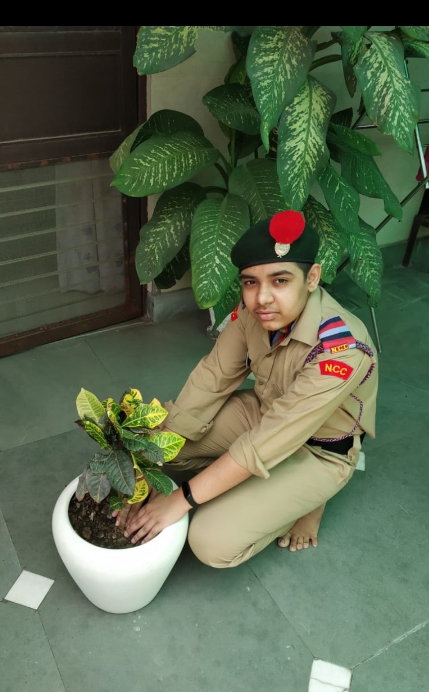 Tree plantation Cadet-Kushagra Dewan – India NCC
