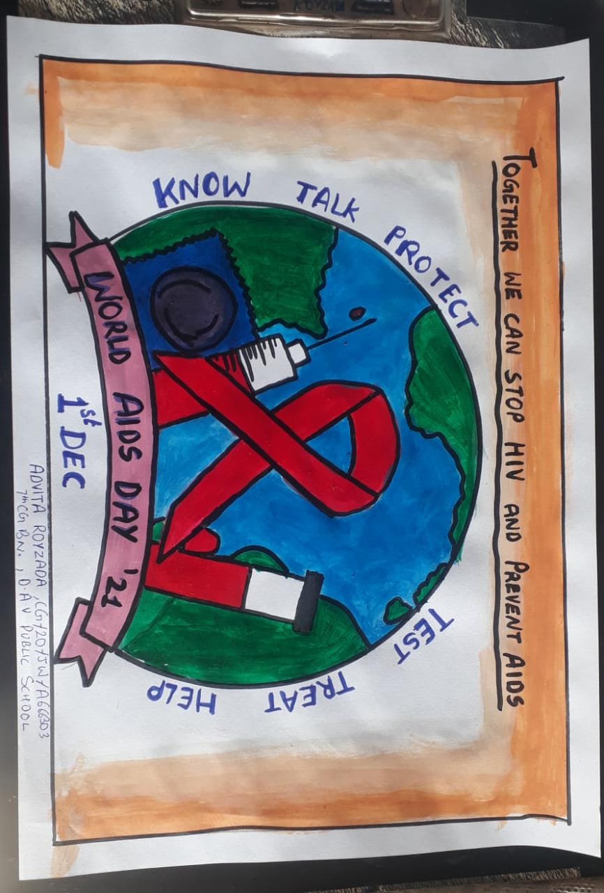 World AIDS day painting – India NCC