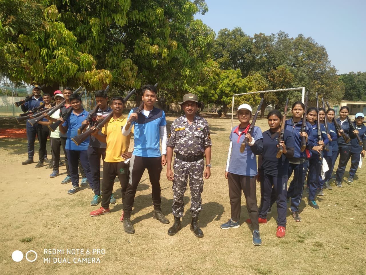 Firing practice for IDSSC – India NCC