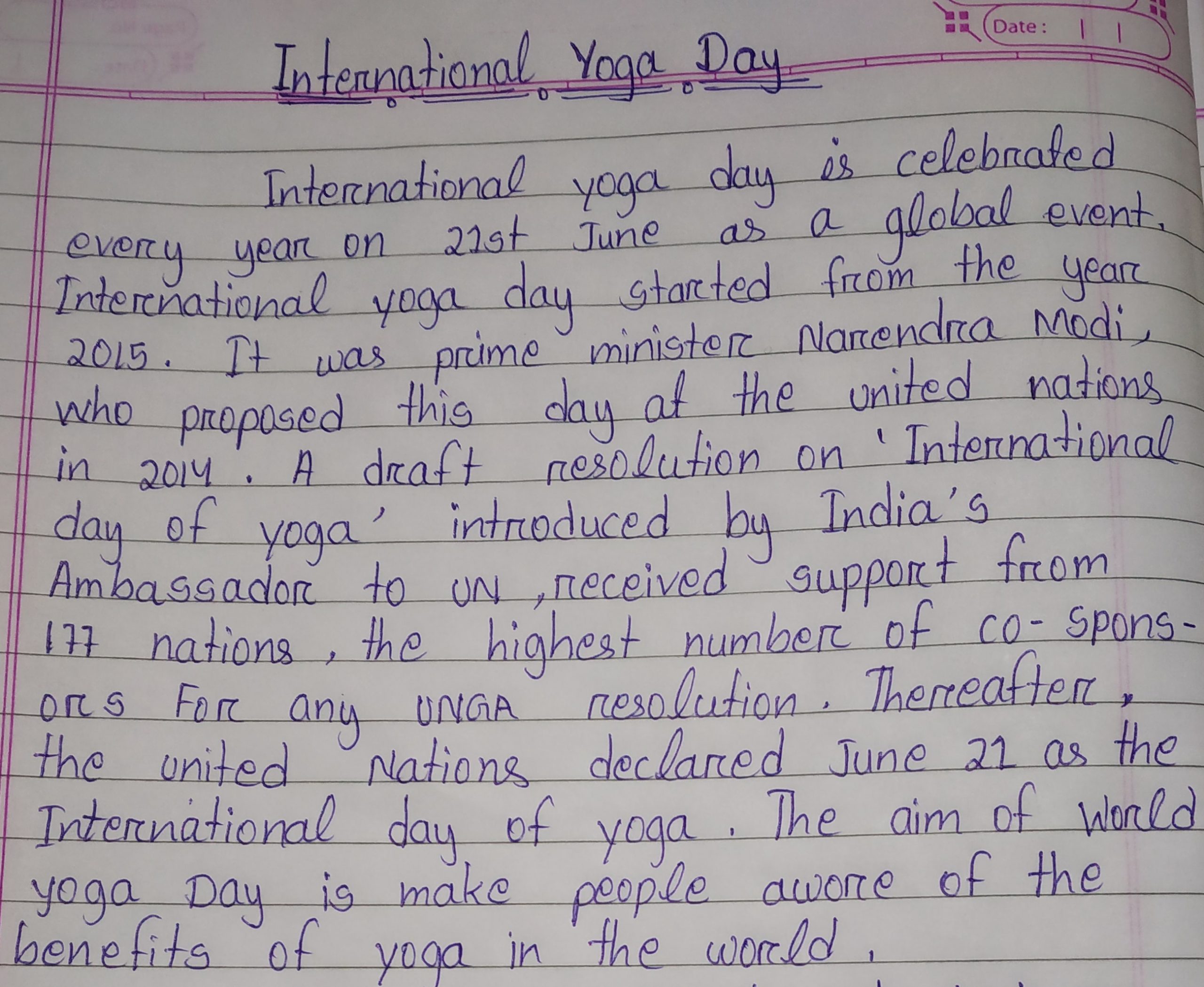 International Yoga Day – India NCC